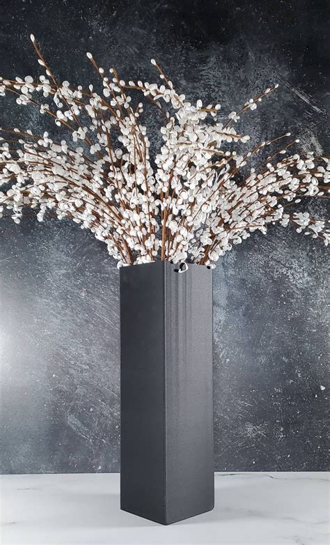Tall Square Matte Black Vase Home Decoor Tall Box Vase Wedding