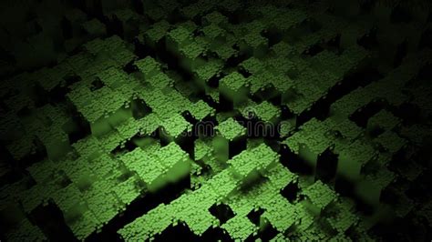 Surface Of Moving Squares Design Squares Moving In Chaotic Waves Stock Illustration