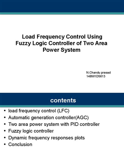 Lfc Two Area Power System Fuzzy Logic Controller Pdf Control Theory Fuzzy Logic