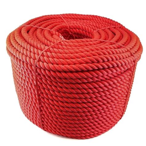28mm Synthetic Red Decking Rope X 50 Metres Ropeservices Uk
