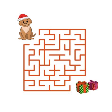 크리스마스 미로 미로의 아이들 만화 게임은 길을 찾는 것입니다 산타가 Xmas 나무로 가는 길을 찾도록 도와 주 세요