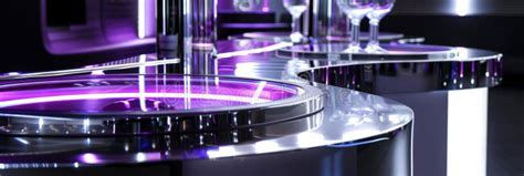 Polished Chrome With Reflective Purple Highlights Sleek And Futuristic