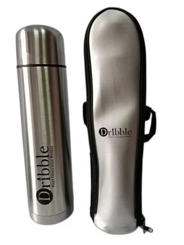 Stainless Steel Silver Dribble Bullet Flask For Home And Office Stainless Steel Silver Dribble Bullet Flask For Home And Office