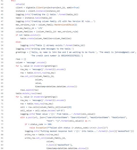 Find And Mask Pii In Bigtable Cosmos And Dynamo Nosql Dbs Iri