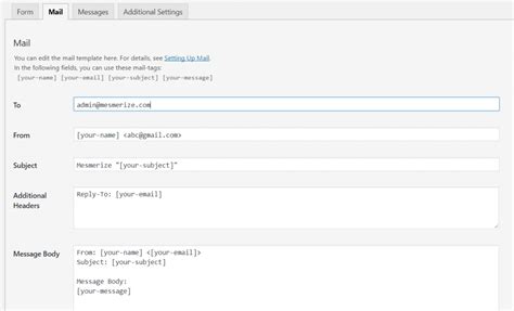 How To Add A Contact Form To The Website Mesmerize Knowledge Base