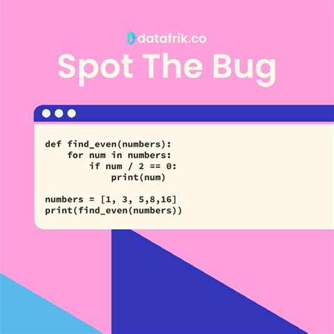 👾🔧 Coding Challenge Spot The Bug Attention Python Enthusiasts Take