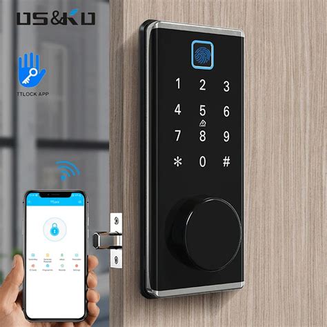 자동 디지털 스마트 전자 Ttlock 앱 키리스 지능형 생체 입력 도어락 지문 블루투스 데드볼트 잠금 Aliexpress