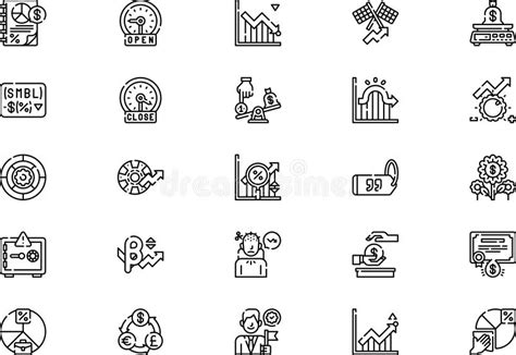 Stock Market Icons Collection Is A Vector Illustration With Editable Stroke Stock Vector