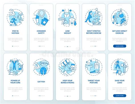 Active Lifestyle For Joints Health Blue Onboarding Mobile App Screen