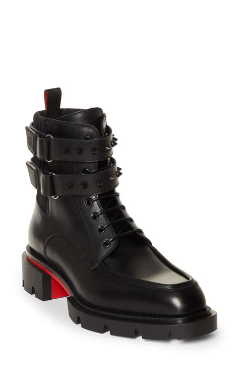 Christian Louboutin Our Fight Apron Toe Combat Boot In Black For Men Lyst