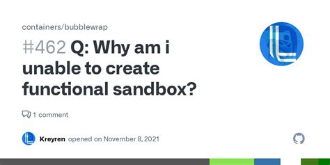 q why am i unable to create functional sandbox · issue 462