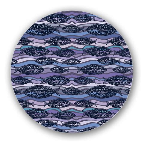 Blue Purple Custom Printed Lazy Susan Overstock