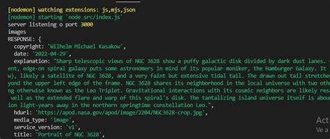 Listar Objeto Json En Nodejs A Traves De La Api Nasa Stack Overflow En Español