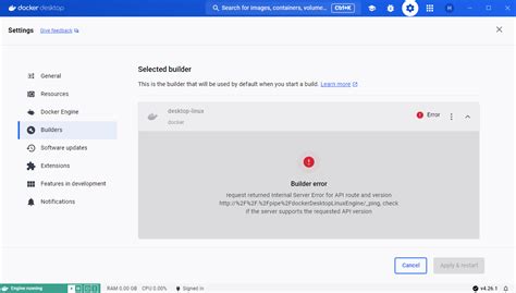 Docker Desktop On Windows Desktop Linux Builder Error Stack Overflow
