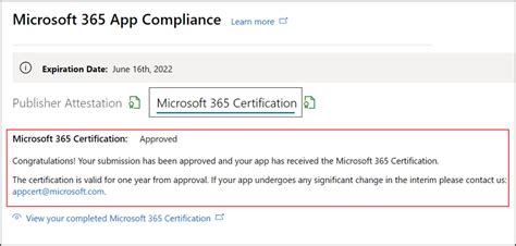 如何续订证明和认证 microsoft 365 app certification microsoft learn