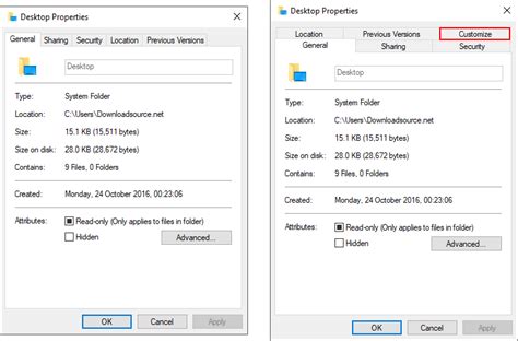 How To Add A Customize Tab To Desktop Folder Properties On Windows 10