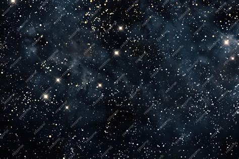 Cosmic Dark Celestial Black Stars Background Illustration Premium Ai