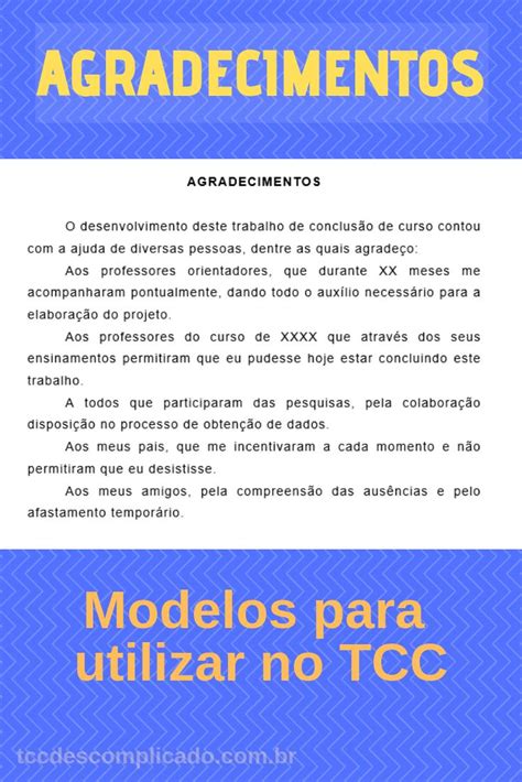 Modelo De Agradecimentos Para Tcc Study Info Study Notes English Study