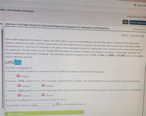 Exercise 1435 Algo Using The Estimated Regression