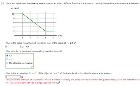 Solved What Is The Acceleration In M S Of The Object At T Chegg