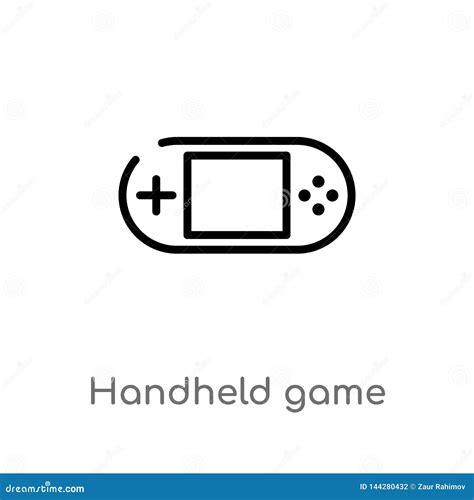 Outline Handheld Game Vector Icon Isolated Black Simple Line Element Illustration From