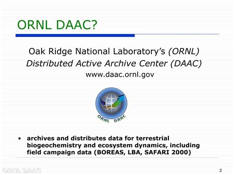PPT SAFARI 2000 Data Activities At The ORNL DAAC PowerPoint Presentation ID 982476