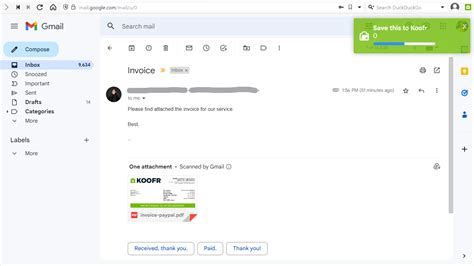 how to save email attachments from gmail to koofr with save to koofr