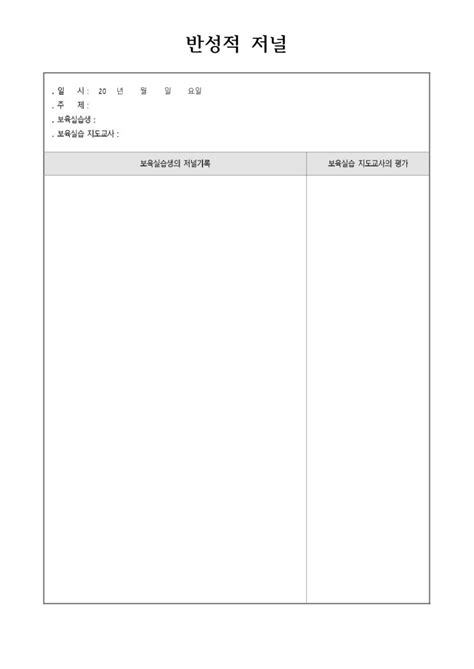 보육실습서류 반성적저널 네이버 블로그