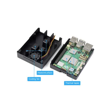 Waveshare Aluminum Stripe Grooved Case For Raspberry Pi 5 With Coolin 13 23