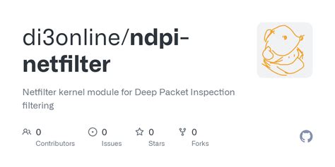 GitHub Di3online Ndpi Netfilter Netfilter Kernel Module For Deep