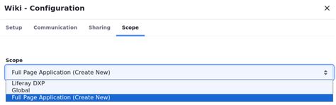 Using The Full Page Application Page Type Liferay Official