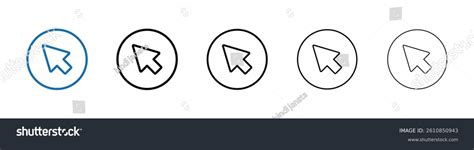 Cursor Icon Outline Vector Logo Web Stock Vector Royalty Free 2610850943 Shutterstock