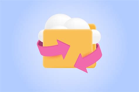 Premium Vector Cloud Storage 3d Icon Vector Digital Folder With Cloud On Background