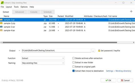 how to automatically extract multiple archive files quickly