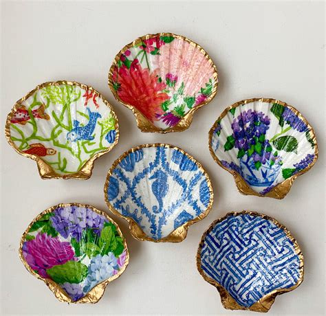 Spring Decoupage Scallop Shells Diy Craft Kit