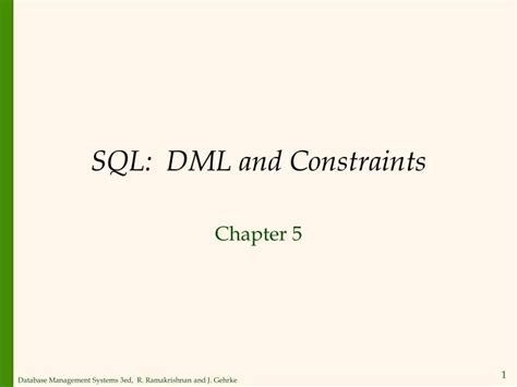 Ppt Sql Dml And Constraints Powerpoint Presentation Free Download