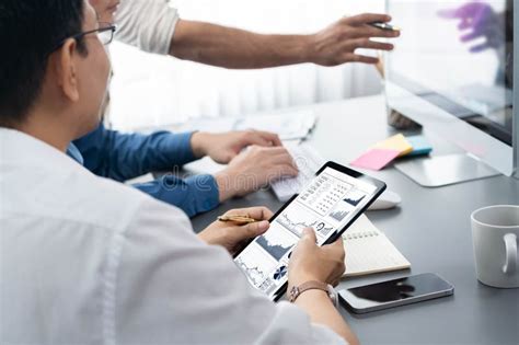 Data Analysts Team Of Office Worker Collaborate On Bi Dashboard Prudent Stock Image Image Of