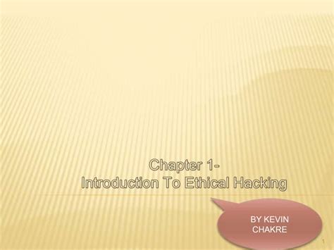 Introduction To Ethical Hacking Pptx