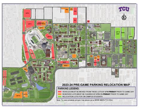 Tcu Parking Lot Map