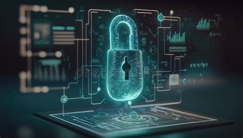 Data Protection Cybersecurity Digital World Generative Ai Stock Illustration Illustration Of