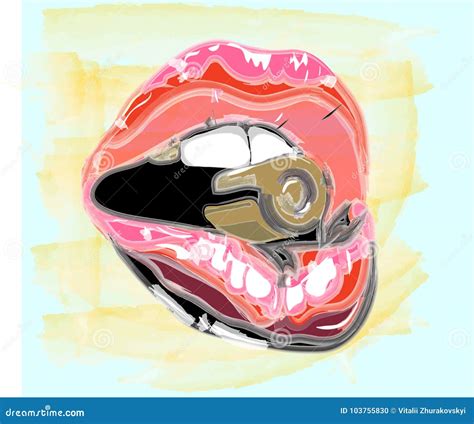 Lip Biting Stock Illustrations 262 Lip Biting Stock Illustrations Vectors And Clipart Dreamstime