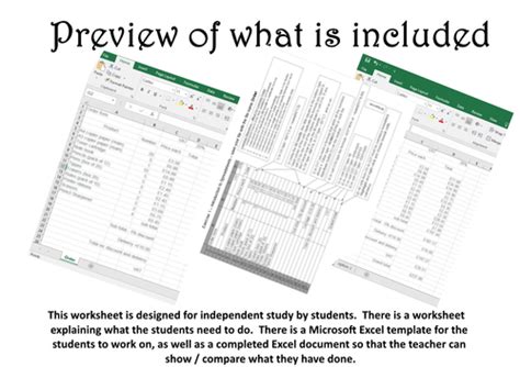 Spreadsheets Basics Lesson 1 Teaching Resources
