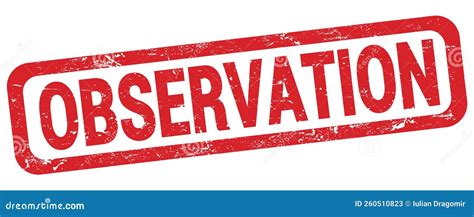 Observation Text Written On Red Rectangle Stamp Stock Illustration Illustration Of Stamp Text