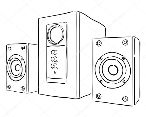 Computer Speakers Drawing