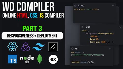 Create Online Html Css Javascript Compiler With Mern Stack Part 3