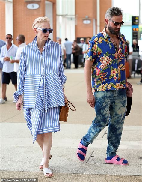 Tilda Swinton 63 Makes Rare Public Appearance With Long Term Partner Sandro Kopp 46 As The