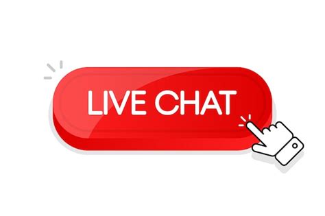 Premium Vector Live Chat 3d Button Mouse Touched Button Vector