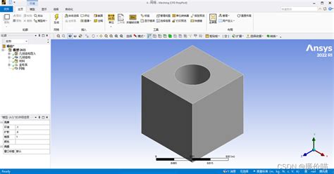 [ansys workbench] 模型网格划分练习 ansys边缘尺寸调整 csdn博客