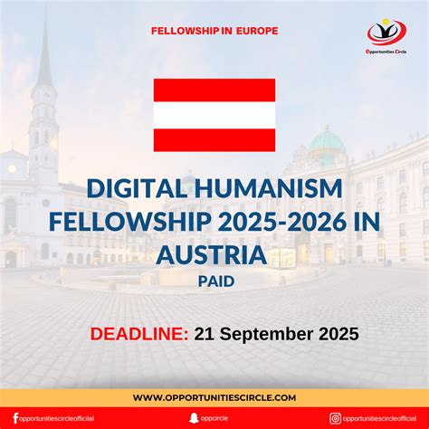 Digital Humanism Fellowship 2026 2027 In Austria Opportunities Circle