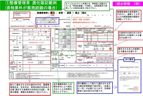 徹底解説整備管理者の選任届の出し方
